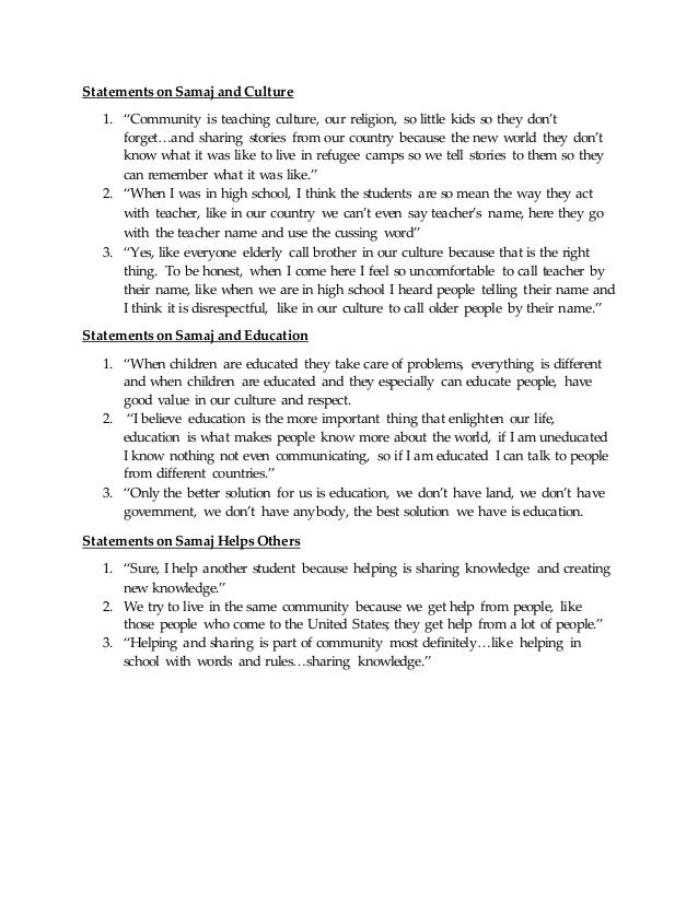 Handout for conference