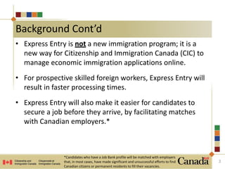 OCASI Summit Day 2 - Express Entry System 2014 | PPT