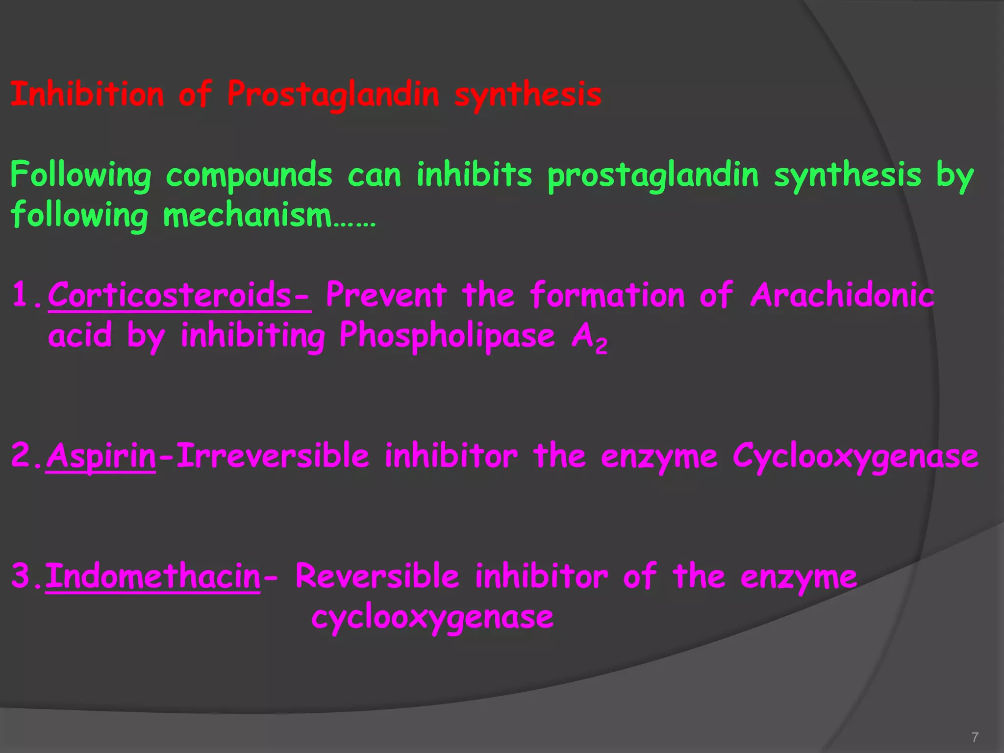Prostaglandins.bioch212pptx | PPTX