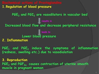 Prostaglandins.bioch212pptx | PPTX