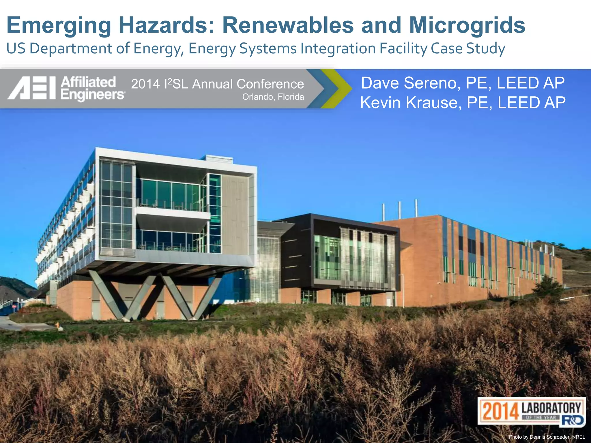 Emerging Hazards: Renewables and Microgrids, U.S. Department of Energy, Energy Systems ...
