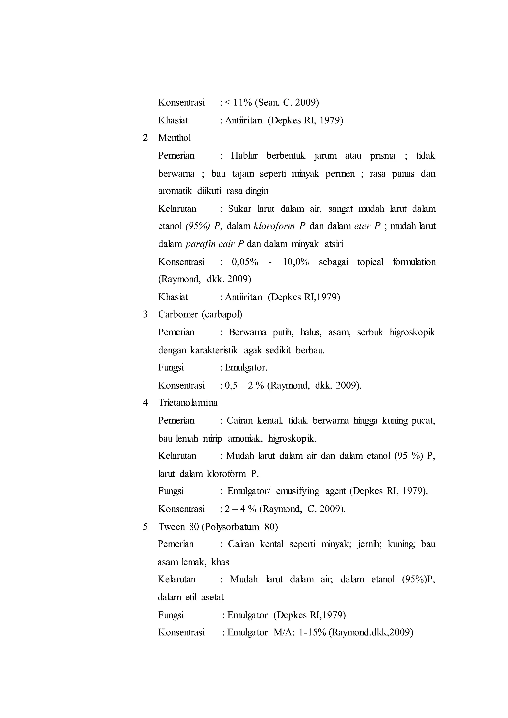 Laporan resmi emulgel kamfer dan menthol | DOCX