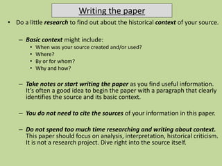 H4 source-analysis-workshop | PPT