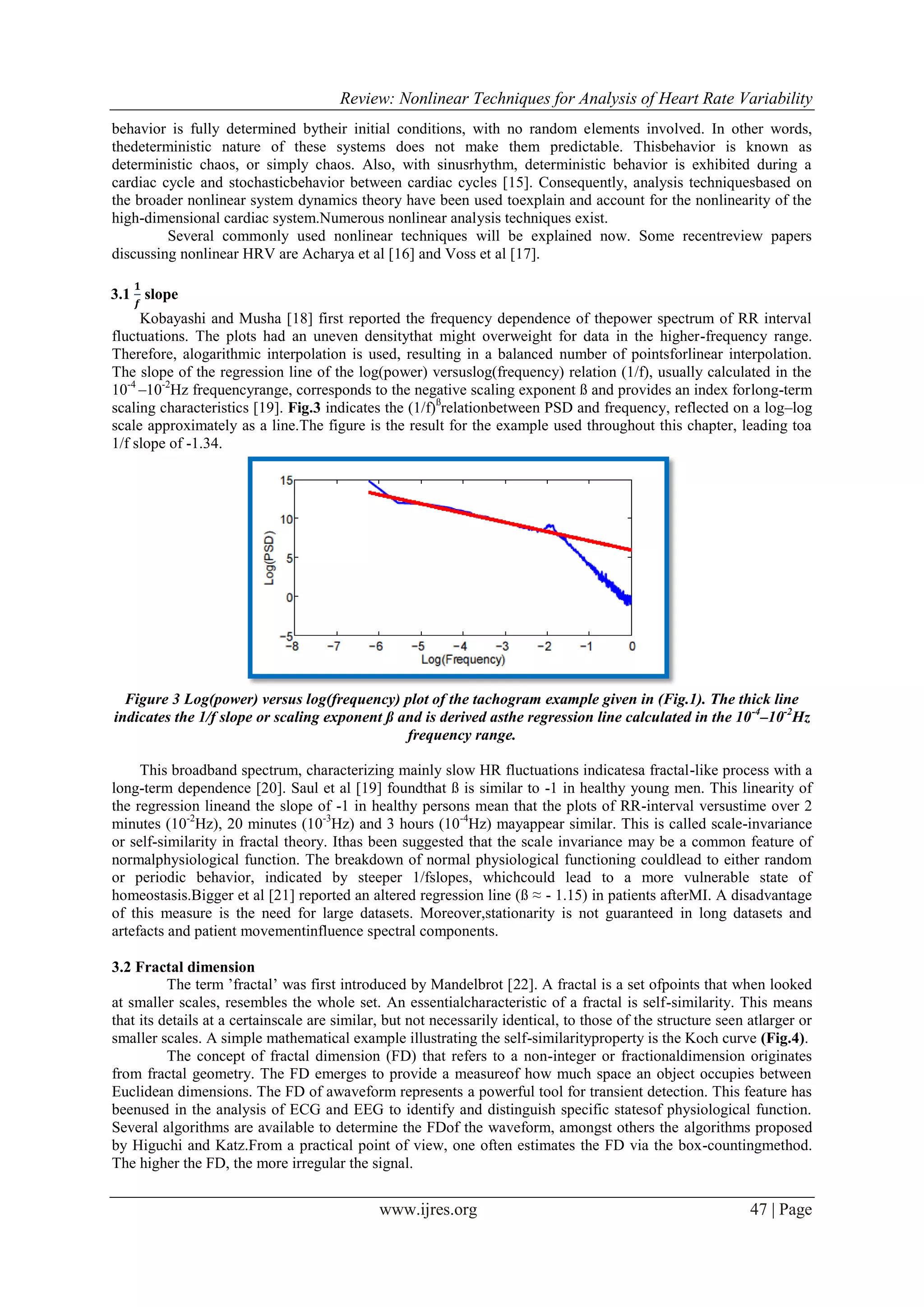 Review: Nonlinear Techniques for Analysis of Heart Rate Variability | PDF