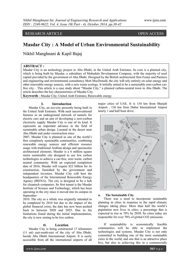 Masdar City : A Model of Urban Environmental Sustainability | PDF