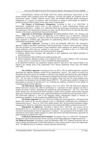 Assessing the Effectivenessof the Integrated Quality Management System ...