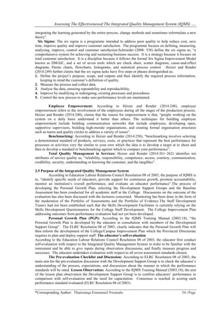Assessing the Effectivenessof the Integrated Quality Management System ...