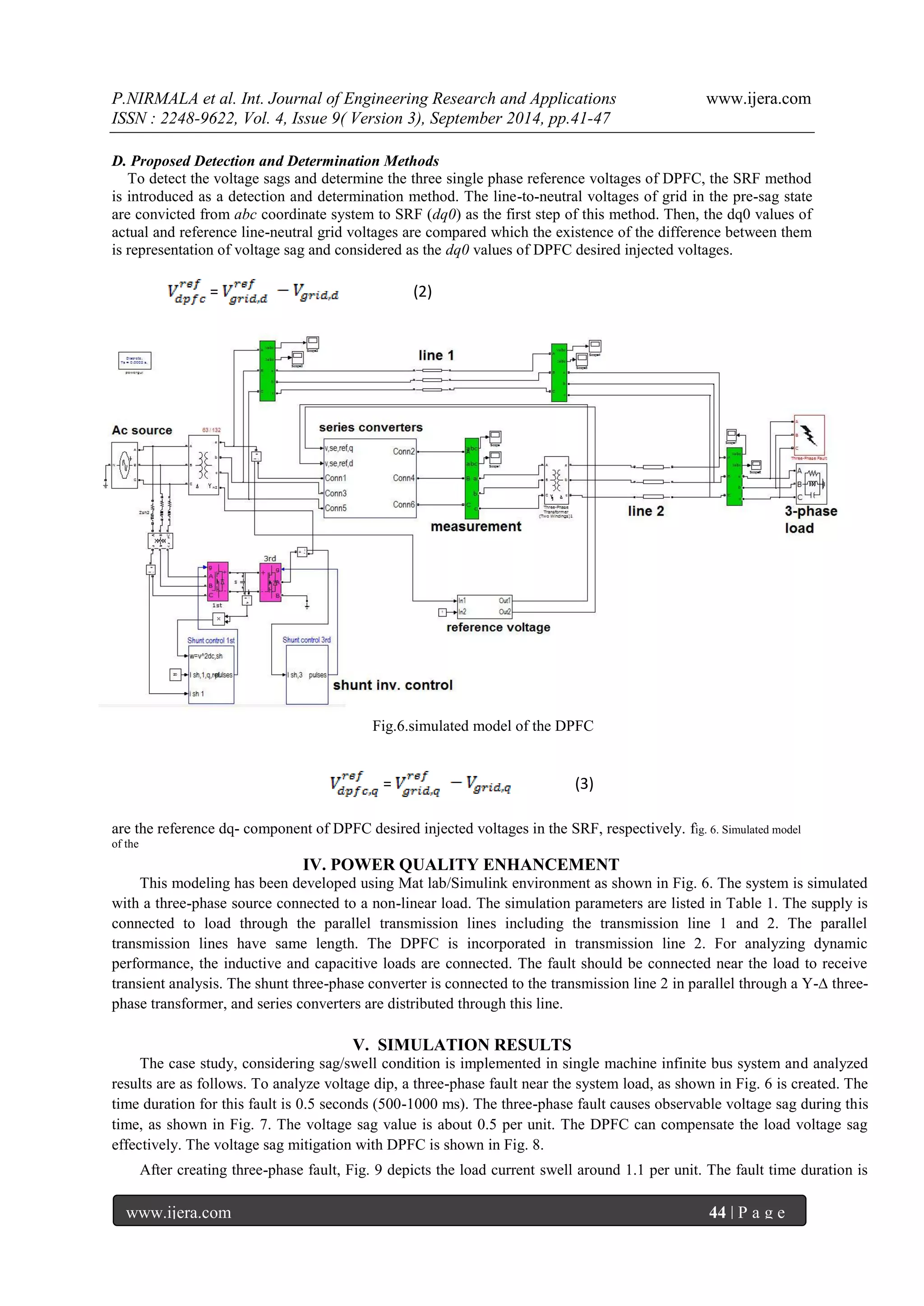 Power Quality Improvement And Mitigation Of Voltage Sag And Current Swell Using Distributed ...