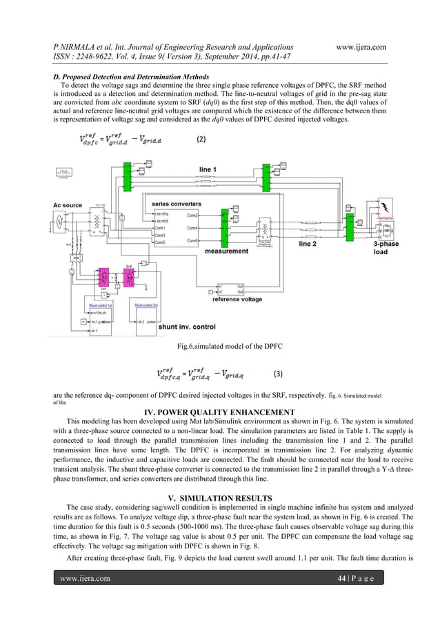 Power Quality Improvement And Mitigation Of Voltage Sag And Current Swell Using Distributed ...
