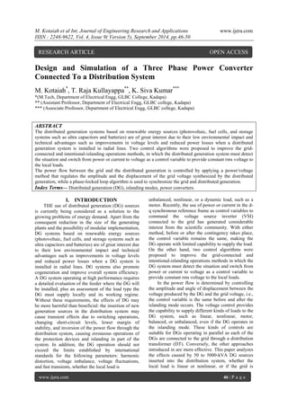 Design and Simulation of a Three Phase Power Converter Connected To a Distribution System | PDF