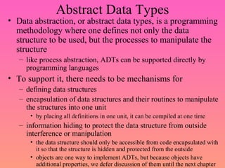 Abstract data types | PPT