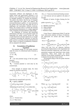Torsional-Distortional Performance of Multi-Cell Trapezoidal Box Girder ...
