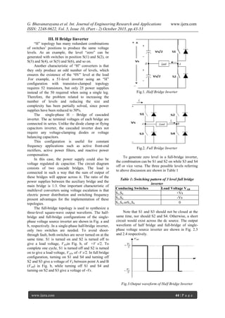 Analysis and hardware implementation of five level cascaded H Bridge inverter | PDF
