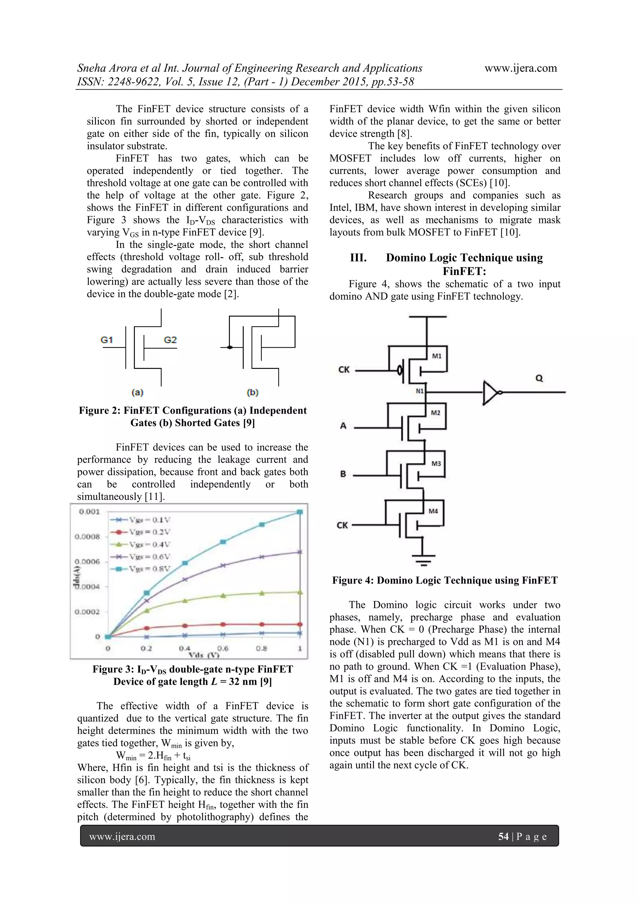 A Noise Tolerant and Low Power Dynamic Logic Circuit Using Finfet Technology | PDF