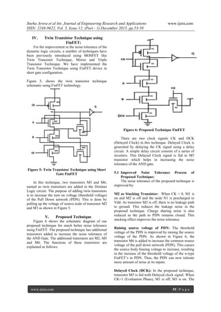 A Noise Tolerant and Low Power Dynamic Logic Circuit Using Finfet Technology | PDF