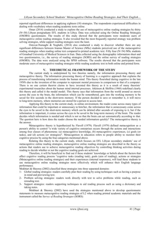 Libyan Secondary School Students’ Metacognitive Online Reading Strategies and Their English ...
