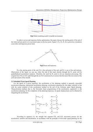 Simulation of Robot Manipulator Trajectory Optimization Design | PDF ...