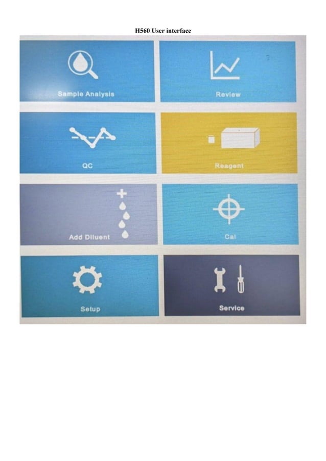 Standard Operating Procedure for CBC Estimation with Autoanalyzer H560 ...