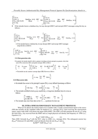 Provably Secure Authenticated Key Management Protocol Against De-Synchronization Attacks in the ...