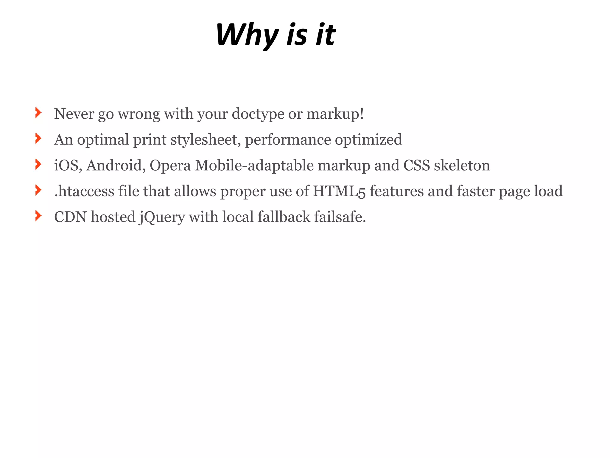 HTML5 ★ Boilerplate | PPT