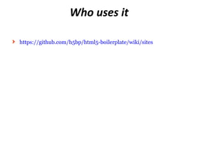 HTML5 ★ Boilerplate | PPT