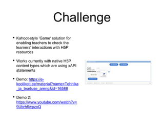 Innovative subject specific H5P content types in DigiOppeVaramu project (math, music, chemistry ...