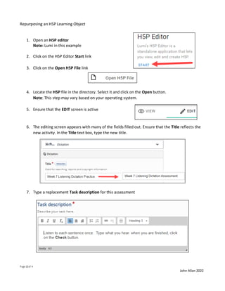 H5P Reuse Feature with LUMI | PDF