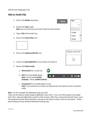 H5P Sort Paragraph using LUMI | PDF