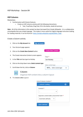 H5P Columns How To Guide | PDF