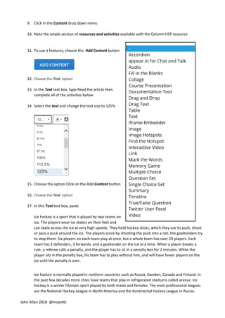 H5P Columns How To Guide | PDF