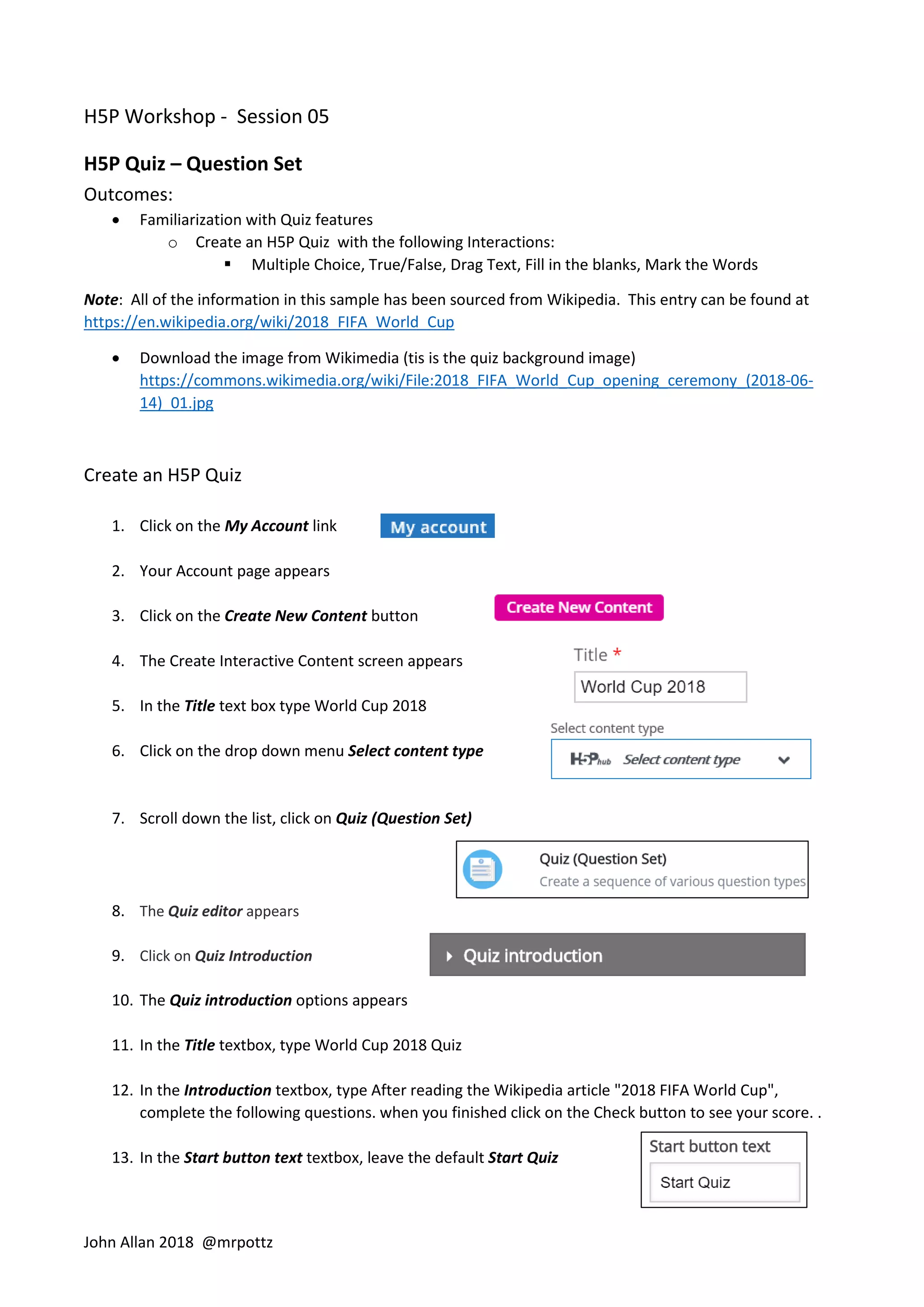H5P Quiz (Question Set) How To Guide | PDF