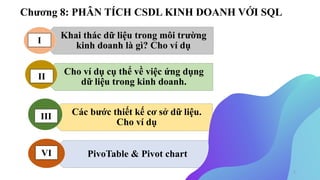 Chương 8 Phân tích CSDL kinh doanh với SQL | PDF