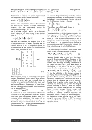 FEA based Dissipation Energy and Temperature Distribution of Rubber Bushing | PDF