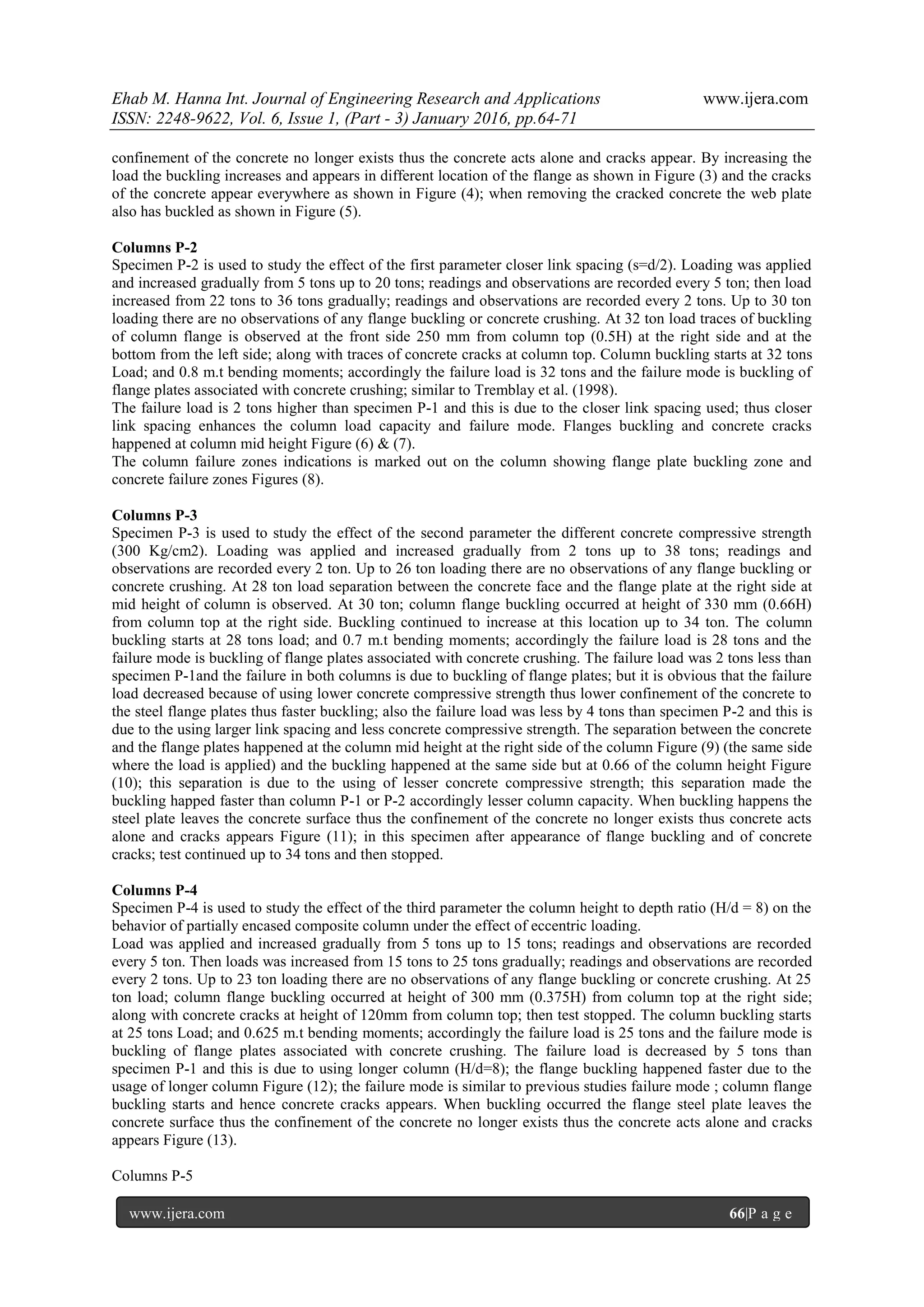 Experimental Testing Of Partially Encased Composite Beam Columns | PDF