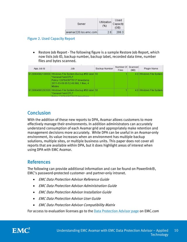 White Paper: Understanding EMC Avamar with EMC Data Protection Advisor — Applied Technology ...