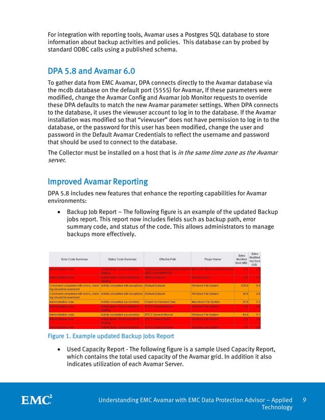 White Paper: Understanding EMC Avamar with EMC Data Protection Advisor ...