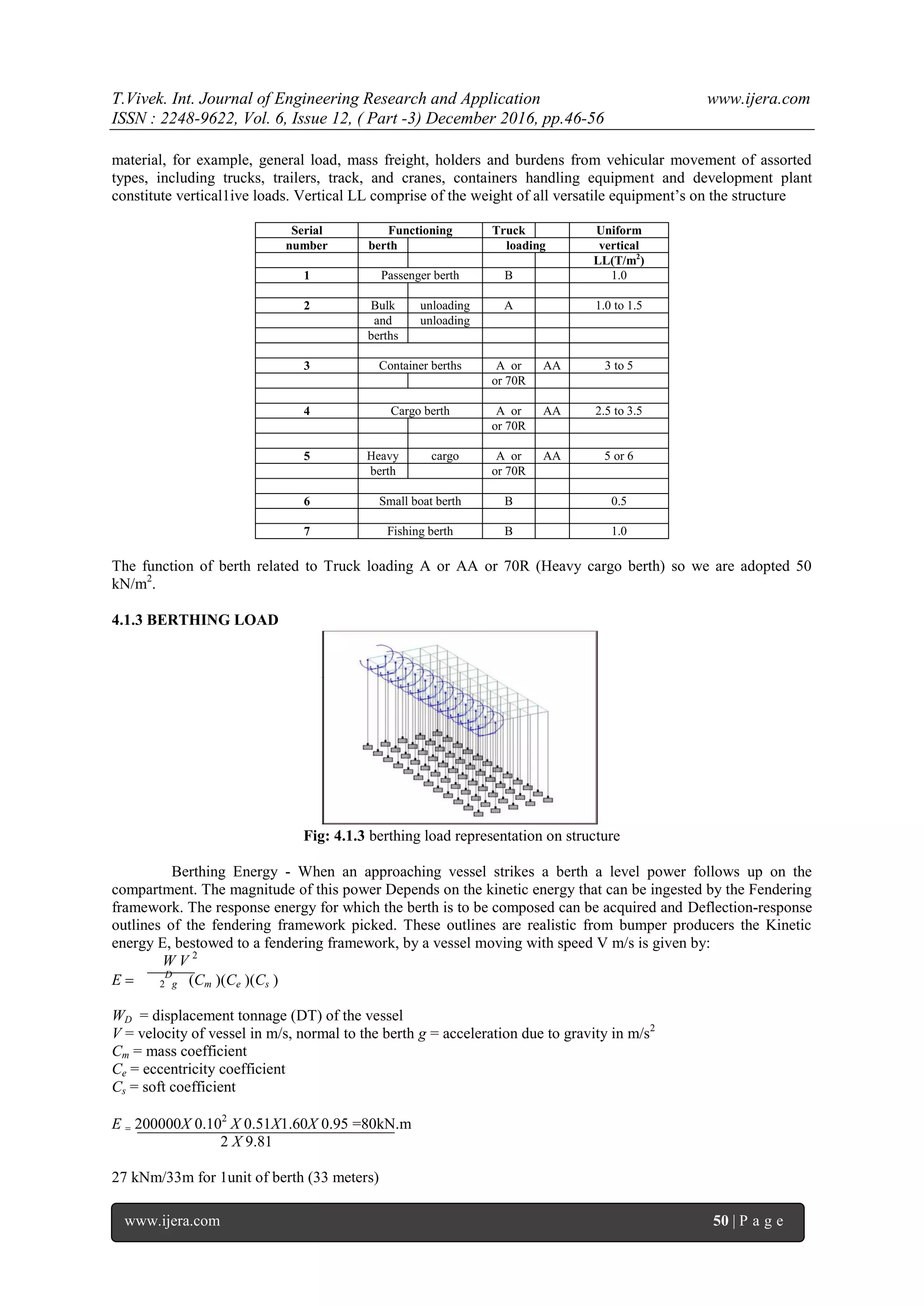 Analysis and Design of Marine Berthing Structure | PDF