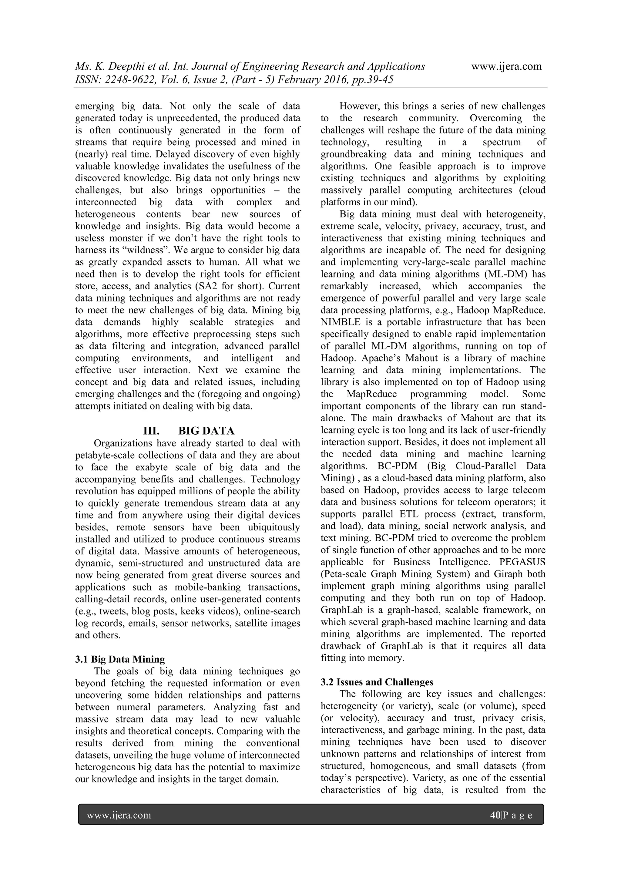 Big data Mining Using Very-Large-Scale Data Processing Platforms | PDF Big data Mining Using Very-Large-Scale Data Processing Platforms | PDF