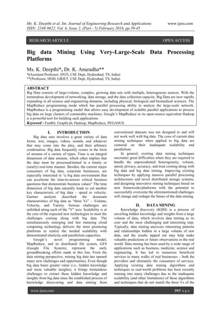 Big data Mining Using Very-Large-Scale Data Processing Platforms | PDF