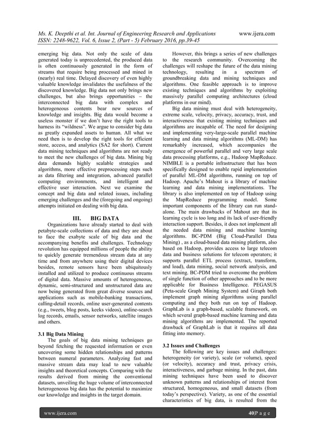 Big Data Mining Using Very Large Scale Data Processing Platforms Pdf
