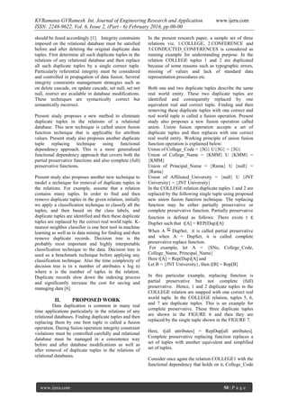 Confiscation of Duplicate Tuples in The Relational Databases | PDF | Databases | Computer ...