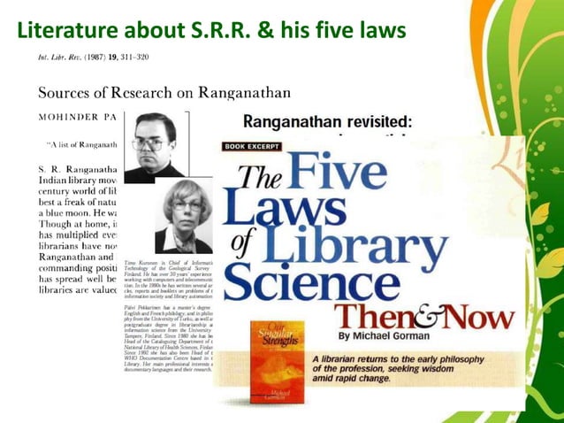 Dr. S. R. Ranganathan : a biographical presentation | PPTX