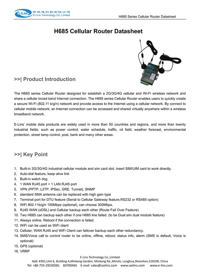 H685 datasheet eng | PDF