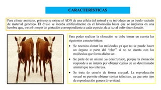 Clonación animal | PPTX