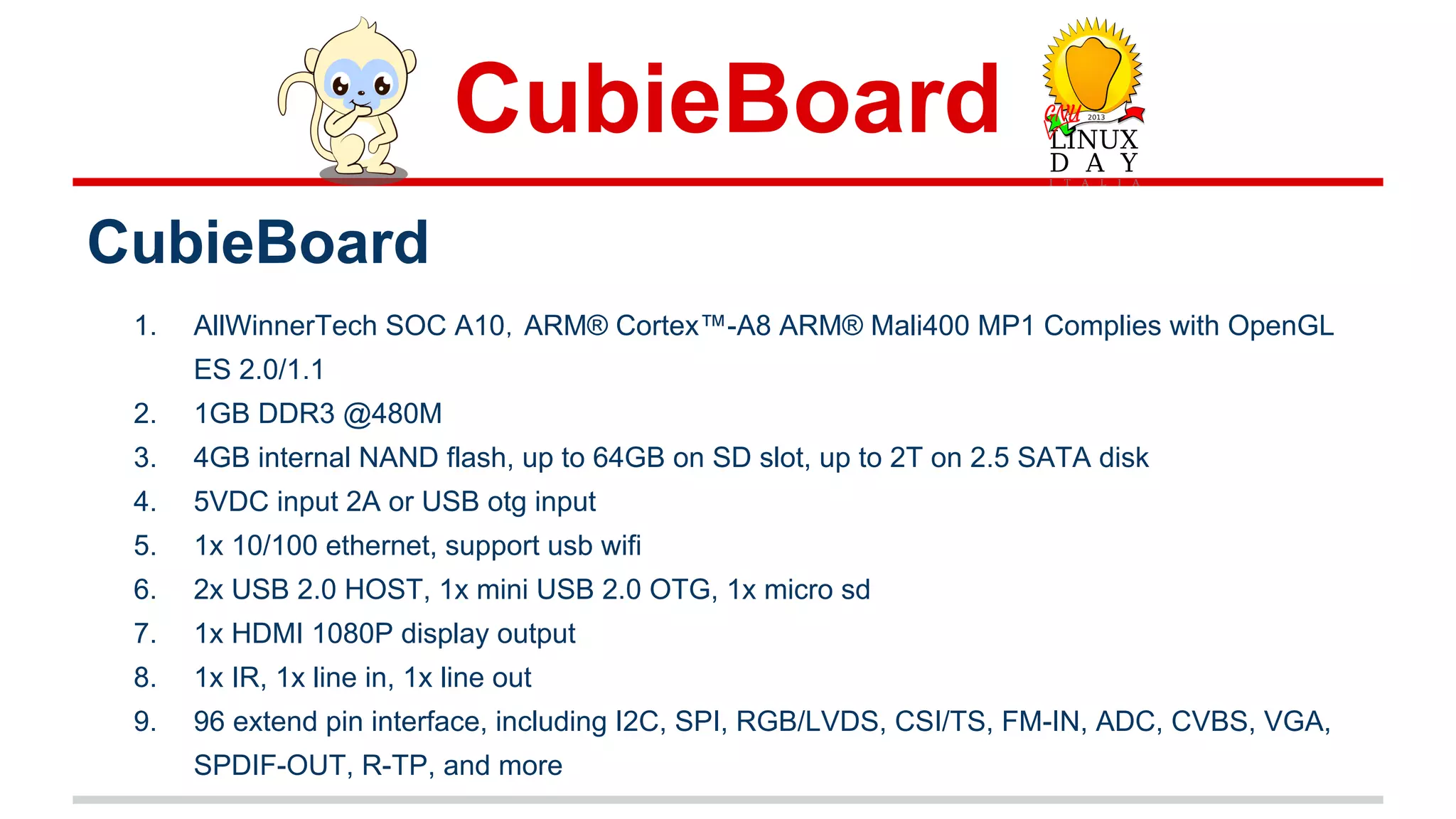 Cubie board | PDF
