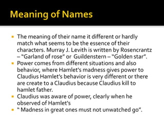 Cultural study of hamlet | PPTX