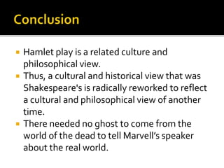 Cultural study of hamlet | PPTX