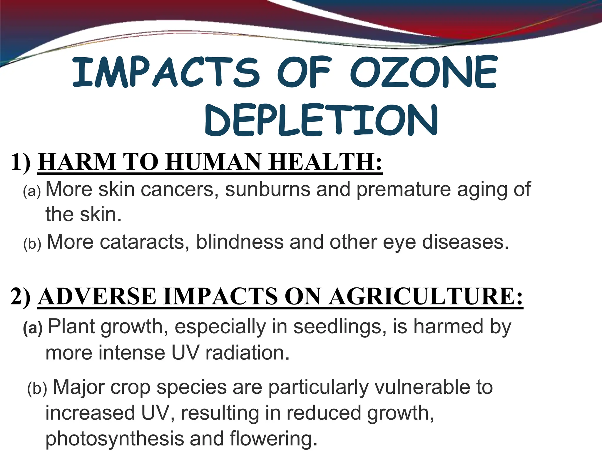 ozone depletion in nature decreasing by human | PPTX