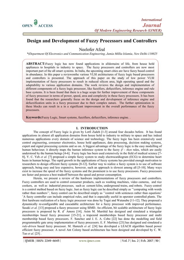 Design and Development of Fuzzy Processors and Controllers | PDF