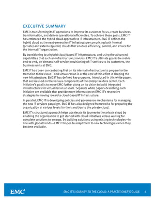 EMC IT's Journey to the Private Cloud: A Practitioner's Guide | PDF ...
